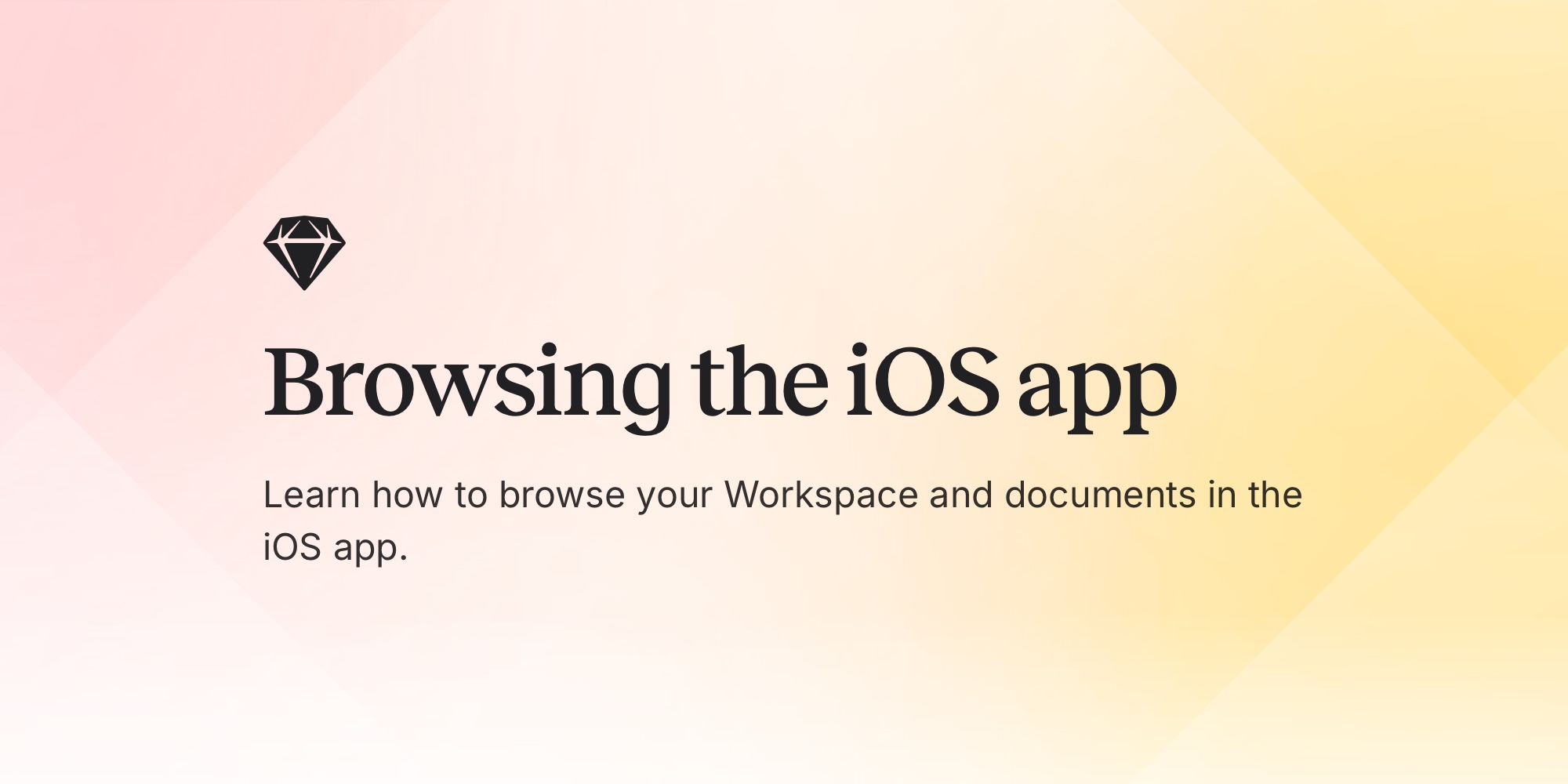 Browsing in the iOS app · Sketch