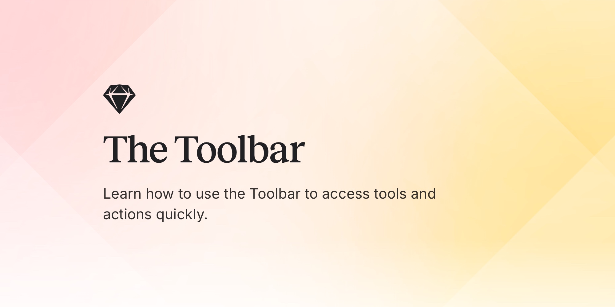The Toolbar · Sketch
