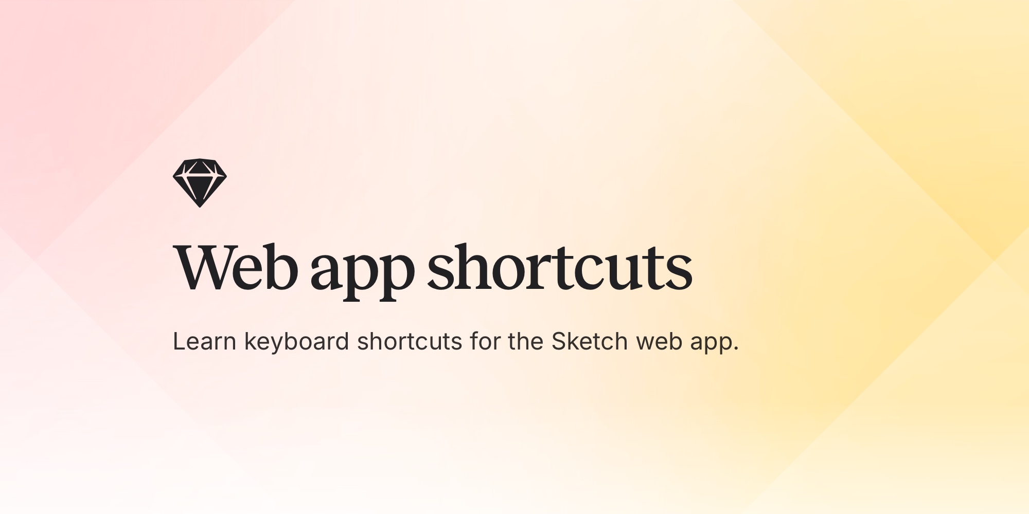 Web app shortcuts · Sketch