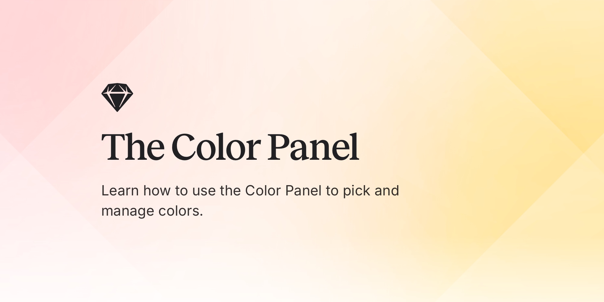 The Color Panel · Sketch